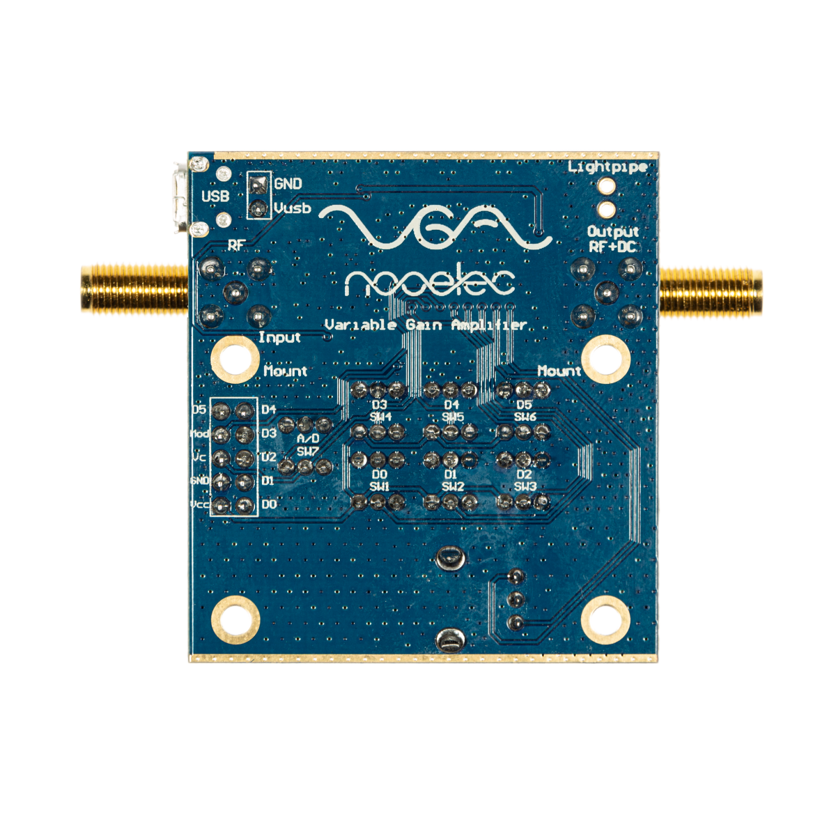 Nooelec - VeGA Barebones - Ultra Low-Noise Variable Gain Amplifier (VGA) Module for RF ...
